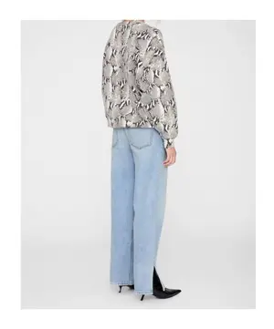 ANINE BING Miles Leopard Print Sweatshirt