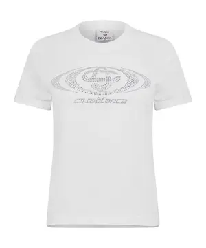 Casablanca Logo Embellished T-shirt