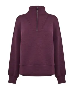 Varley Hawley Half Zip Sweatshirt - Red