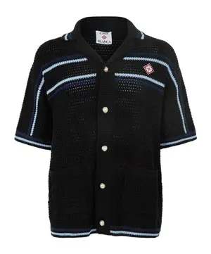 Casablanca Casa Crochet Shirt Sn62 - Black