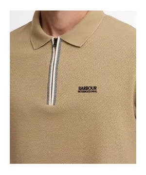 Barbour Logo Embroidered Polo Shirt - Nude