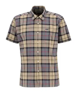 Barbour Plaid Short-sleeved Shirt - Nude