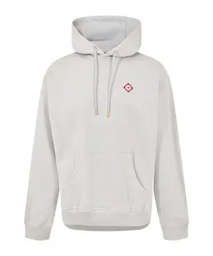 Casablanca Logo Appliqué Hoodie - White