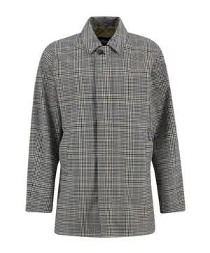 Barbour Waterproof Mac With Tricolor Check Pattern
