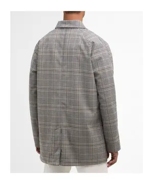 Barbour Waterproof Mac With Tricolor Check Pattern