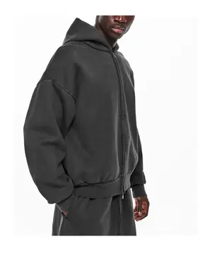 Fear Of God Script Logo Zip-up Hoodie - Black