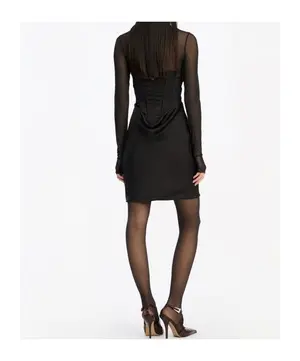 ROTATE BY BIRGER CHRISTENSEN Long Sleeve Corset Dress