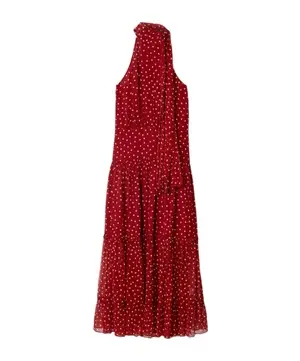RIXO Polka Dot Sleeveless Dress