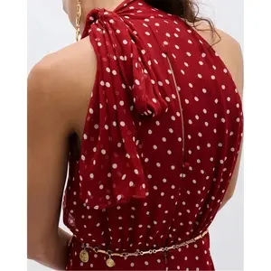 Rixo Polka Dot Sleeveless Dress