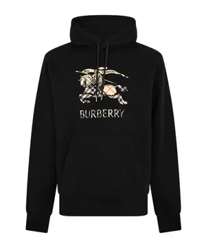 Burberry Logo Hoodie - Black