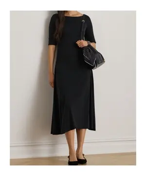 Ralph Lauren Boat Neck Knit Midi Dress