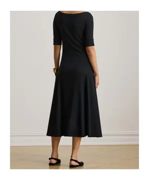Ralph Lauren Boat Neck Knit Midi Dress