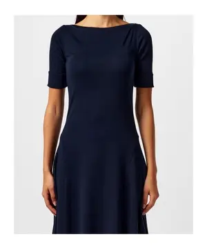 Ralph Lauren Boat Neck Knit Midi Dress