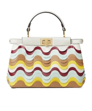 Fendi Peekaboo Mini Wave Calfskin Bag