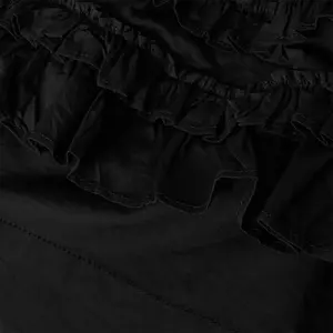 GANNI Spaghetti Strap Ruffled Mini Dress