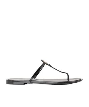 Tory Burch Logo Flip-flops - Gray