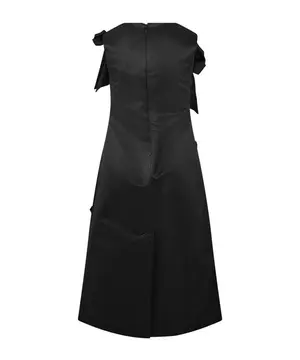GANNI Sleeveless Bow Appliqué Dress