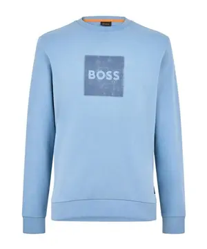 Hugo Boss Spliced Crew Neck Sweatshirt - Blue