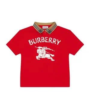 Burberry Plaid Collar Polo Shirt