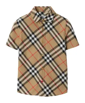 Burberry Plaid Short Sleeve Shirt - Multicolor