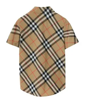 Burberry Check Pattern Short Sleeve Shirt