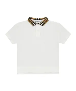 Burberry Plaid Collar Polo Shirt
