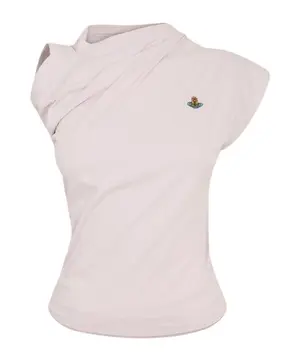 VIVIENNE WESTWOOD Logo Cotton Hebo Top T-shirt - White