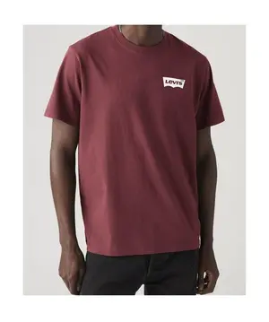LEVI'S Logo Crew-neck T-shirt - Red