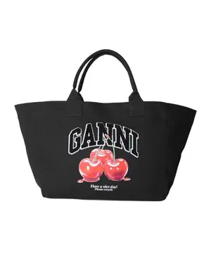 GANNI Extra Large Logo Tote Bag