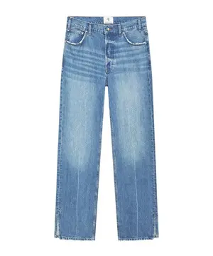 ANINE BING Roy Logo Patch High-rise Jeans