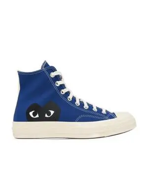 Play Comme Des Garcon Logo High-top Sneakers - Blue