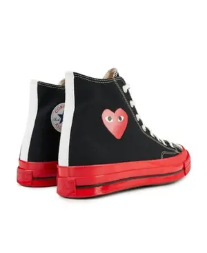 Play Comme Des Garcon Logo High-top Sneakers
