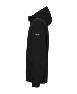 Calvin Klein Hooded Zip-up Casual Jacket With Logo Badge