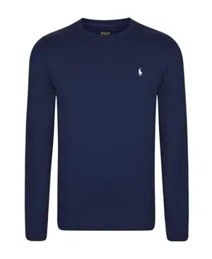 Polo Ralph Lauren Navy Long-sleeved Round-collar T-shirt