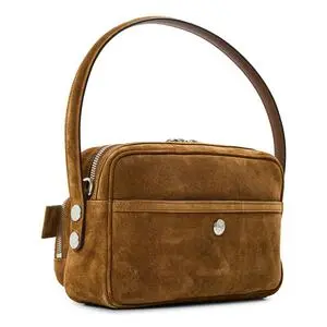 Acne Studios Suede Shoulder Bag With Adjustable Strap - Brown