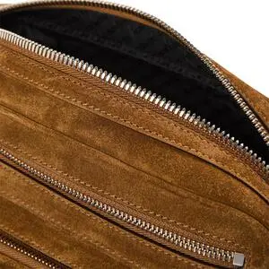 Acne Studios Suede Shoulder Bag With Adjustable Strap - Brown