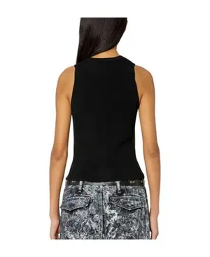 DIESEL® Sleeveless Knit Vest With Logo