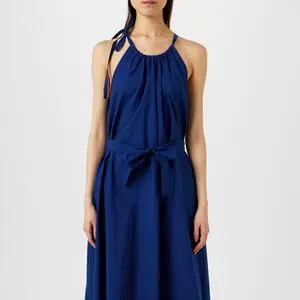 Max Mara Halterneck Maxi Dress With Belted Waist