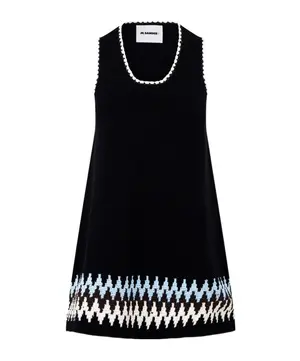 JIL SANDER Intarsia Knit Mini Dress