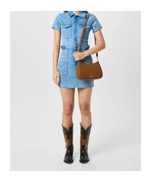 Ralph Lauren Danni Leather Shoulder Bag