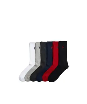 Polo Ralph Lauren 6-pack Of Mid-calf Socks - Black
