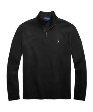 Polo Ralph Lauren Logo Zip-up Sweatshirt - Black
