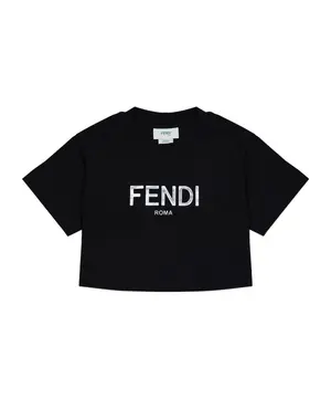 Fendi Midriff-baring Logo T-shirt