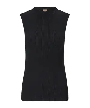 Hugo Boss Sleeveless Knitted Top - Black