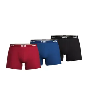 Hugo Boss Boss Bodywear 3 Pack Boxer Briefs With Logo Detail - Red