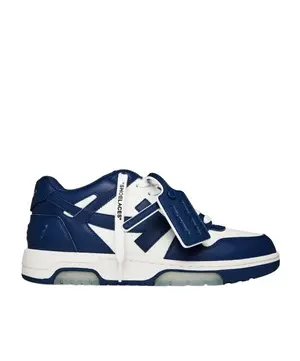 Off-White Round Toe Low-top Casual Shoes - Blue