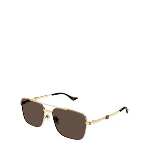 Gucci Web Pattern Square Frame Sunglasses