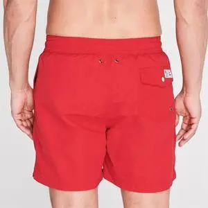 Polo Ralph Lauren Elasticated Waist Swim Shorts With Embroidered Logo - Red