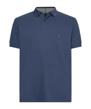 Tommy Hilfiger Logo Short Sleeve Polo Shirt - Blue