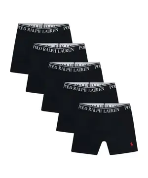 Polo Ralph Lauren 5-pack Of Boxer Briefs - Black
